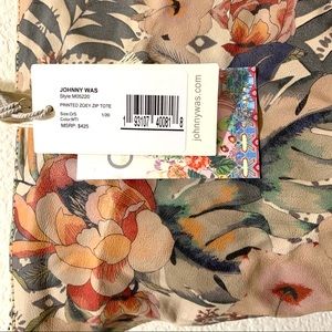 Johnny Was | Bags | Johnny Was Floral Printed Genuine Leather Zip Tote ...